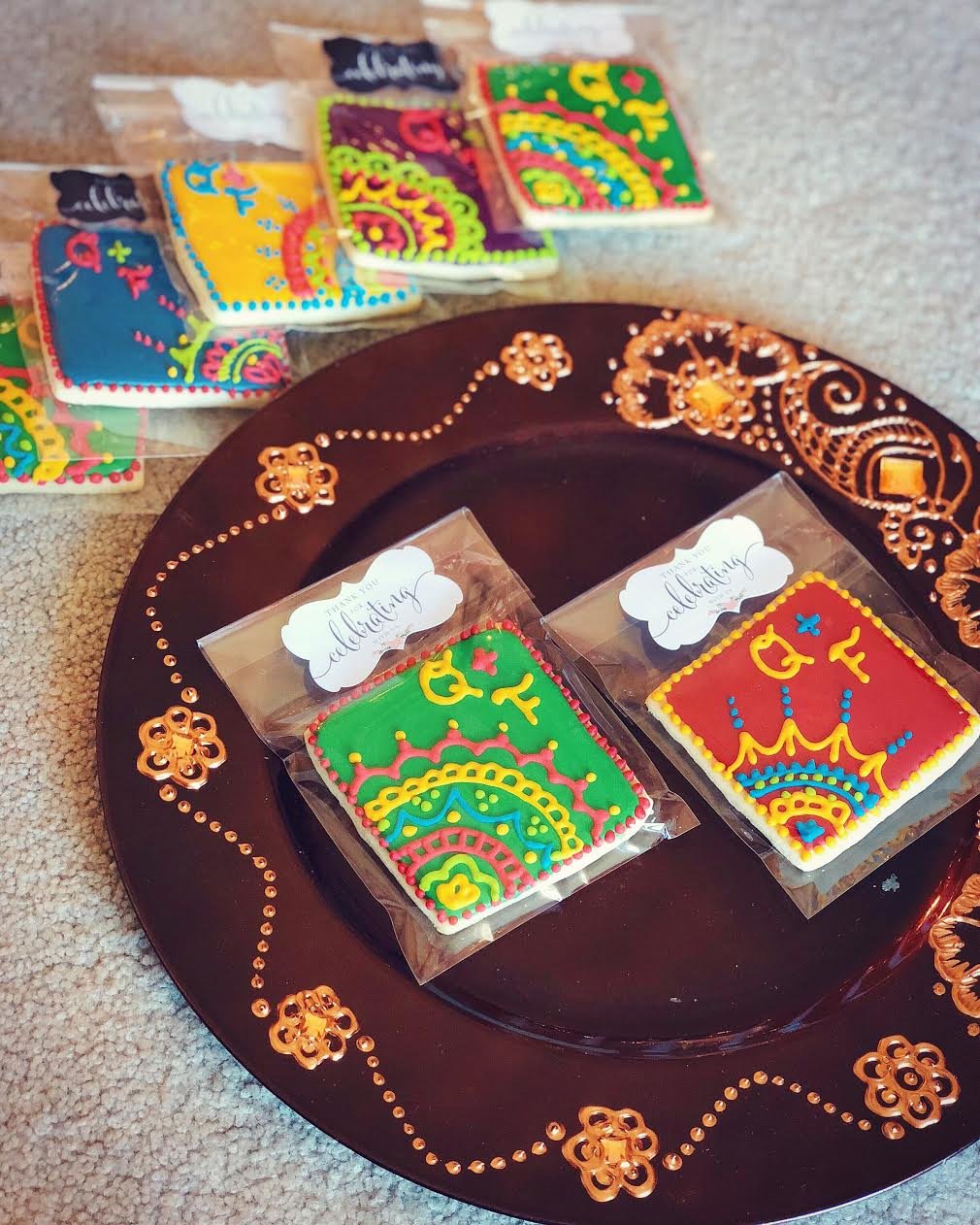 Making mehndi/henna pattern cookies