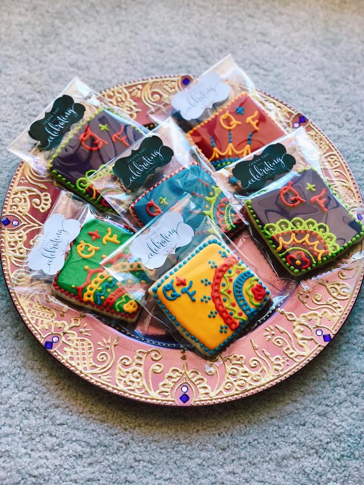 Making mehndi/henna pattern cookies
